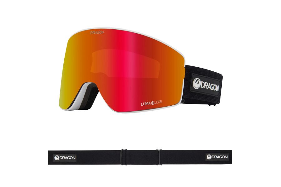 Dragon PXV Snow Goggles Low Bridge Icon Red / Lumalens Red Ion + Lumalens Light Rose – Elevation107