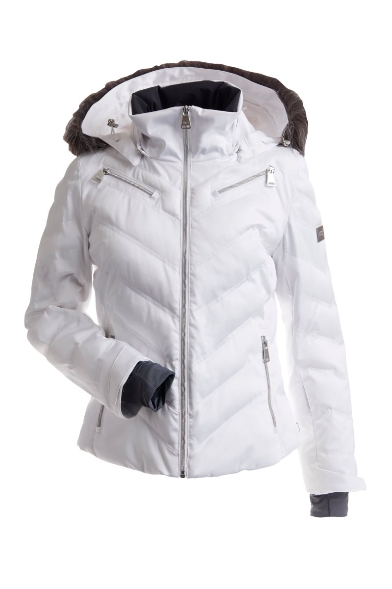 Nils Innsbruck Faux Fur Jacket Womens 2025 White – Elevation107